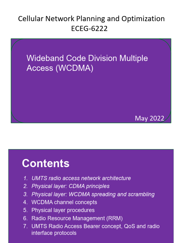 WCDMA Concepts | PDF