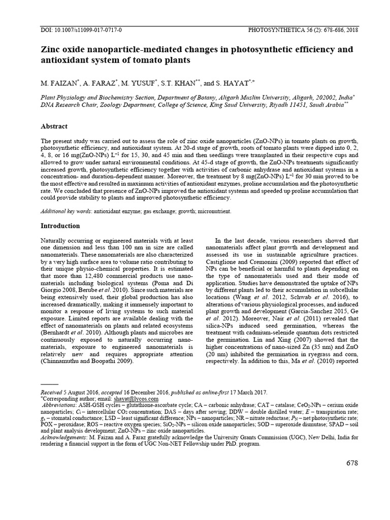 Photosynthetica Phs 201802 0023 | PDF