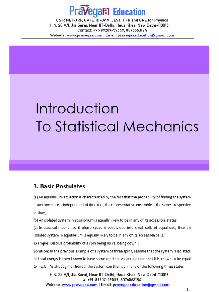 Basic Postulates | PDF
