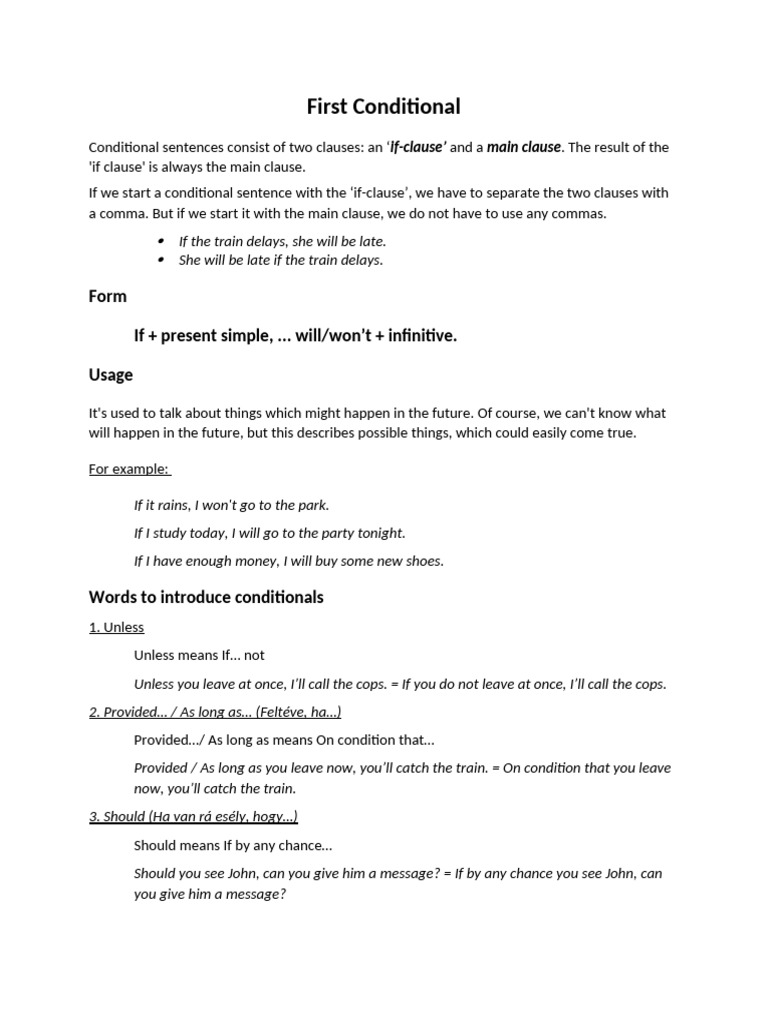 18. First Conditional | PDF