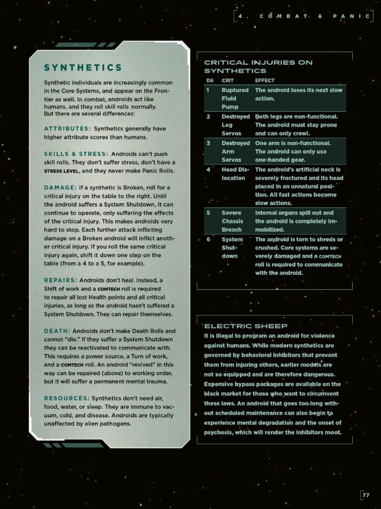 ALIEN RPG - Starter Set - Page 77 | PDF
