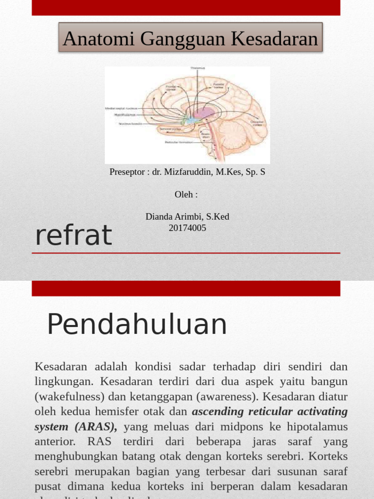Refrat Gangguan Kesadaran | PDF