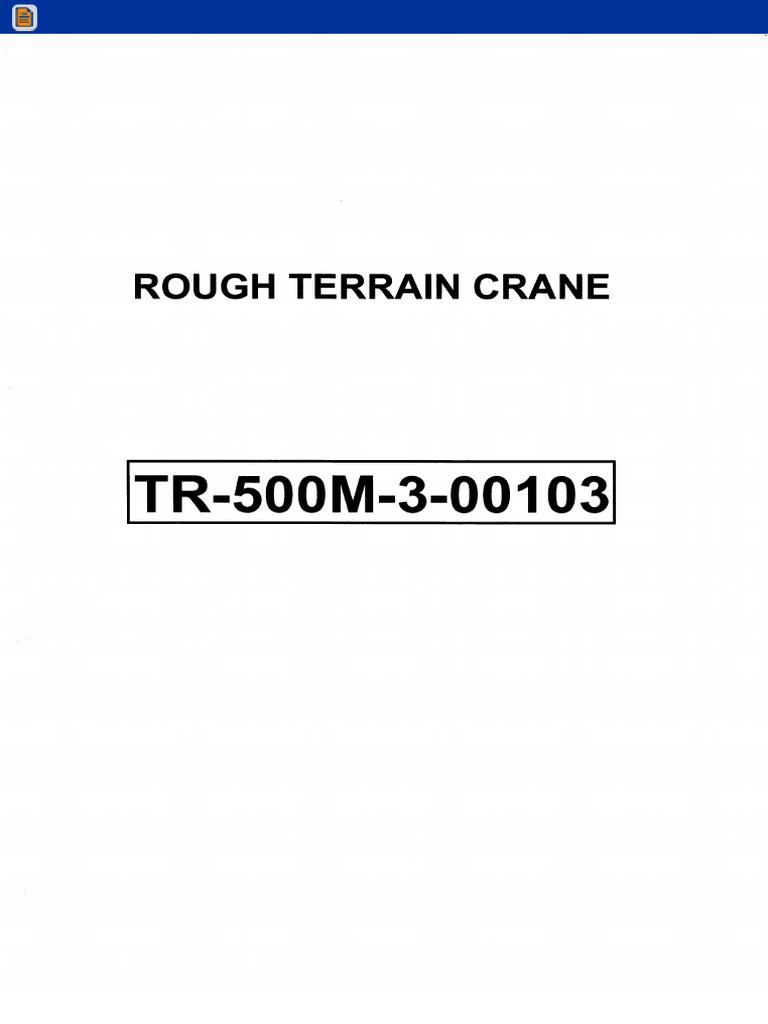 Tadano TR 500M 3 0010 | PDF