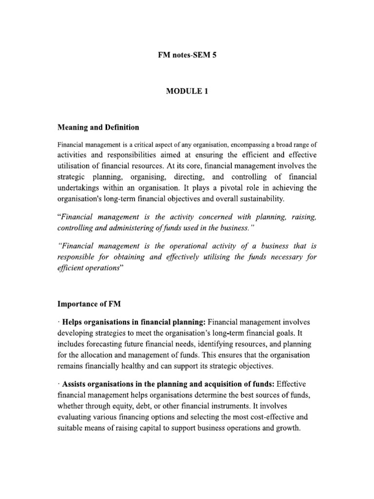 Calicutuniversity Bcom 5th Sem Financial Market | PDF