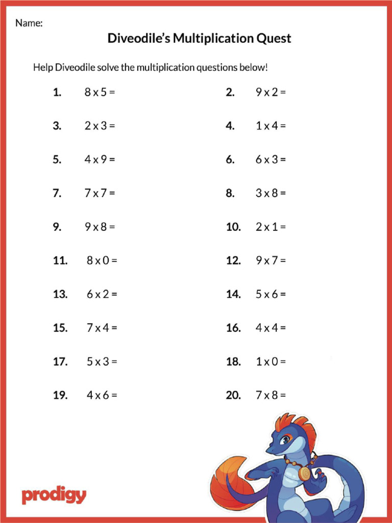 Multiplication Worksheets Grade3 | PDF