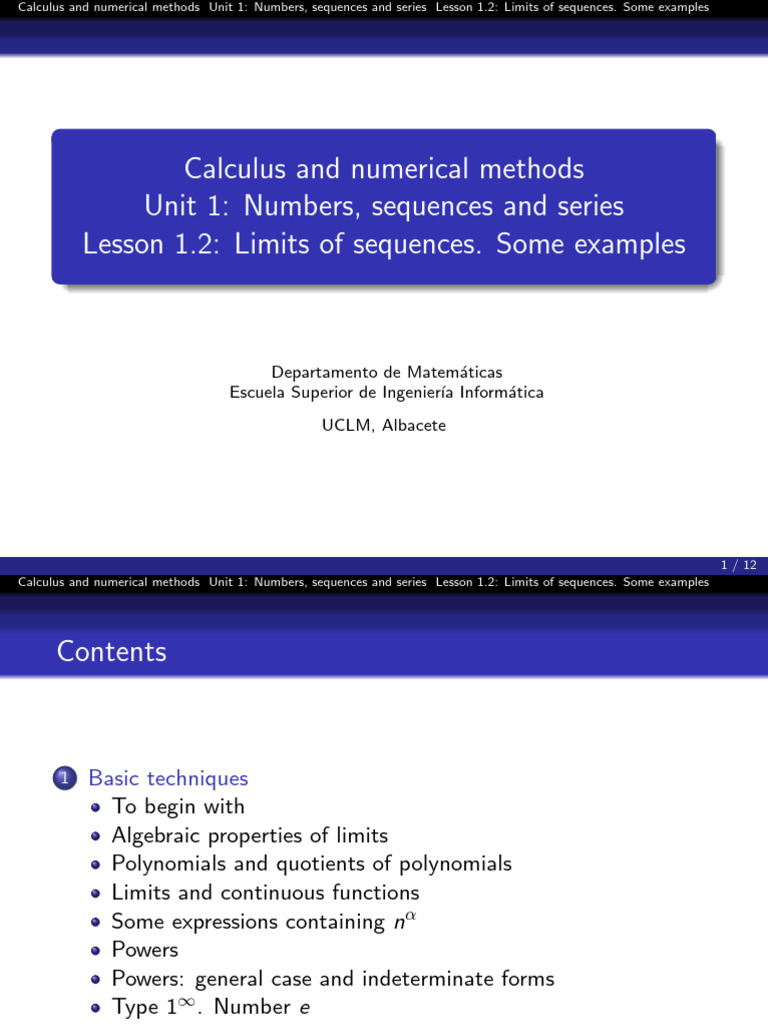 Unit1.2 Sequences - Basic | PDF