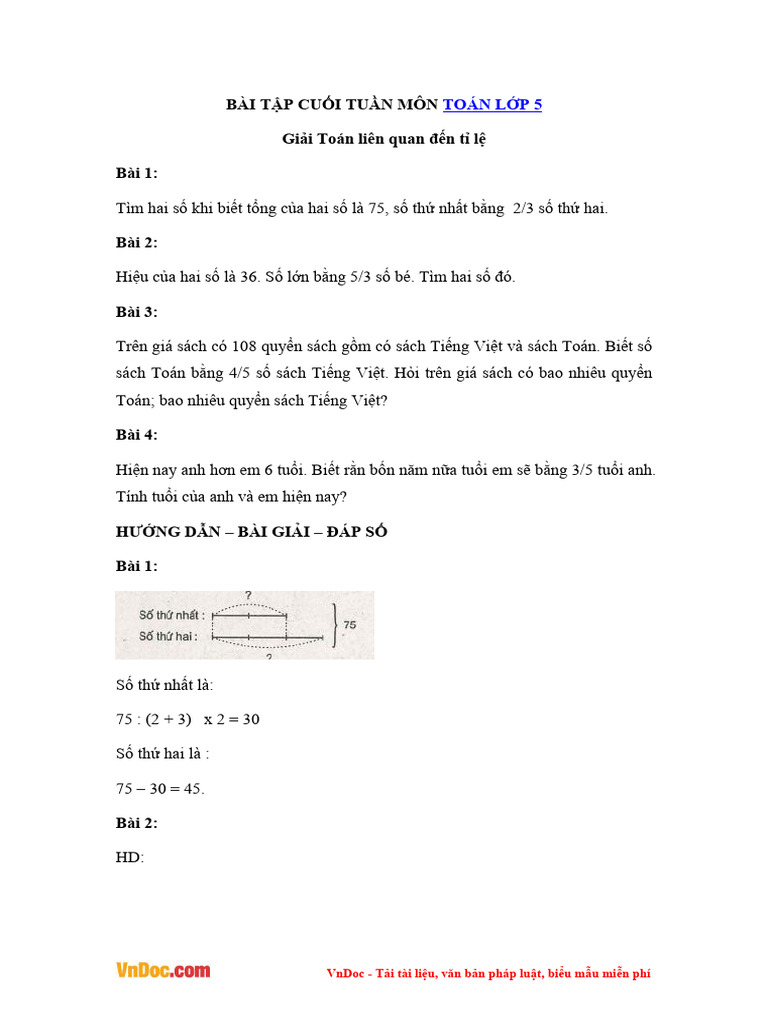 De Kiem Tra Toan Cuoi Tuan Lop 5 Tuan 4 de 1 | PDF