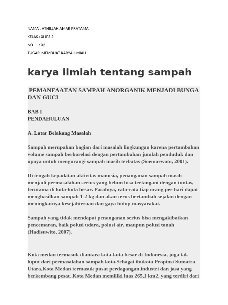 Tugas Karya Ilmiah | PDF