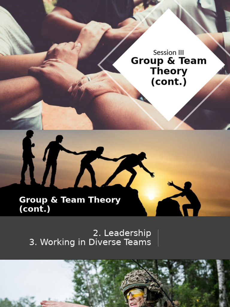 Session 3 - Group - Team Theory - Lesson 10 - 11 - Leadership - Working ...