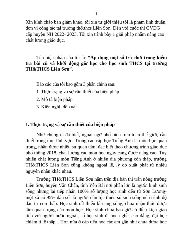 TÓM TẮT BP THI GVDG | PDF