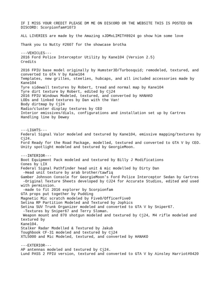 Credits | PDF