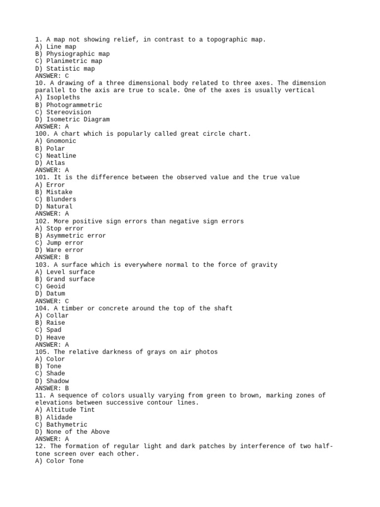 Cartography Terms 1 | PDF