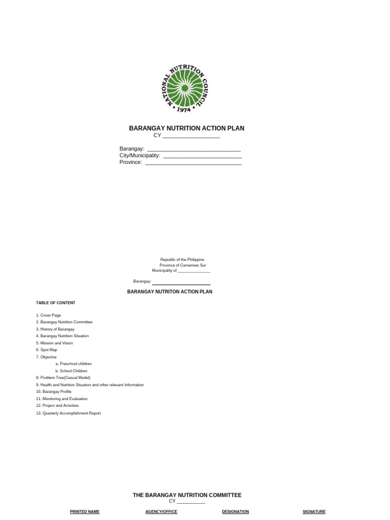 BNAP Matrix Edited 22july24 | PDF | Malnutrition | Wash