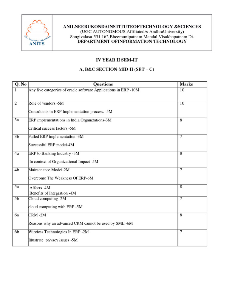 16 Scheme ERP SET MID 2 (2 Files Merged) | PDF