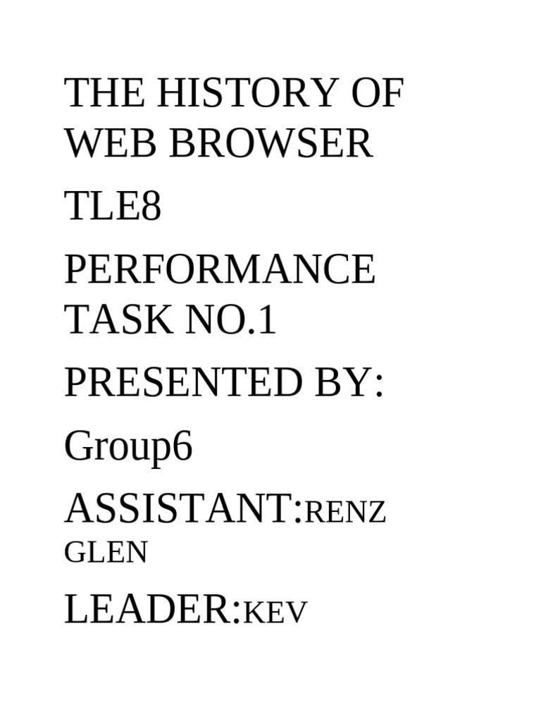 The History of Web Browser 5 | PDF