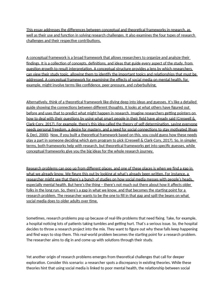 This Essay Addresses The Differences Between Conceptual And Theoretical
