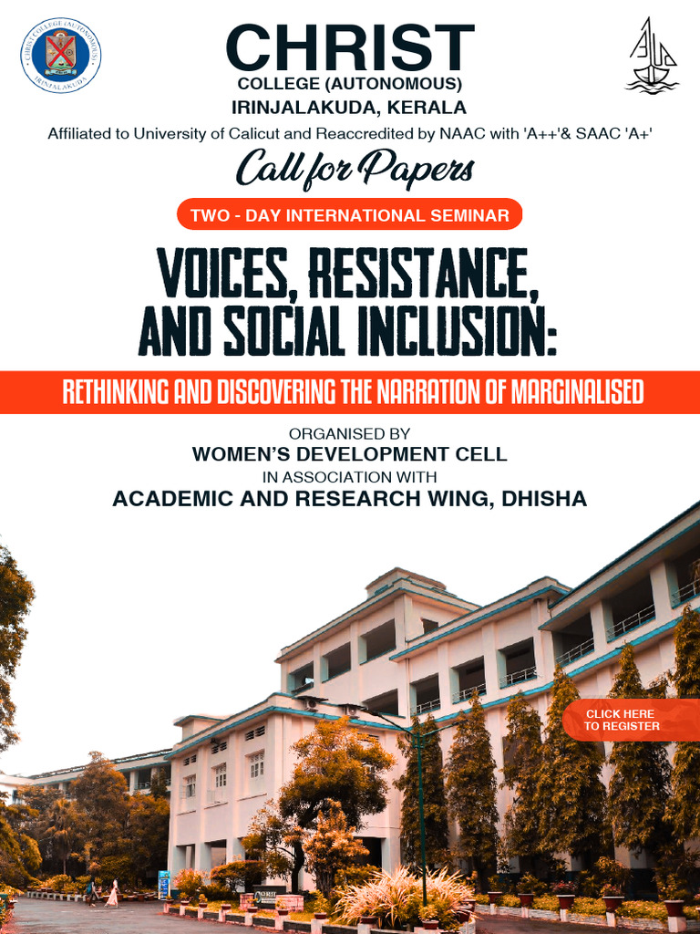 Call For Papers - Voices, Resistance, and Social Inclusion Rethinking and Discovering The ...
