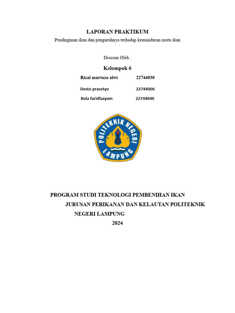 LAPORAN PRAKTIKUM PASCA PANEN Kelompok 5 | PDF