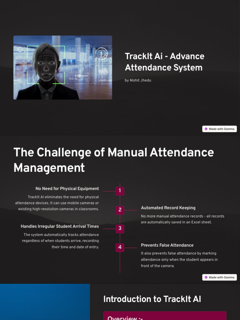 TrackIt Ai Advance Attendance System | PDF