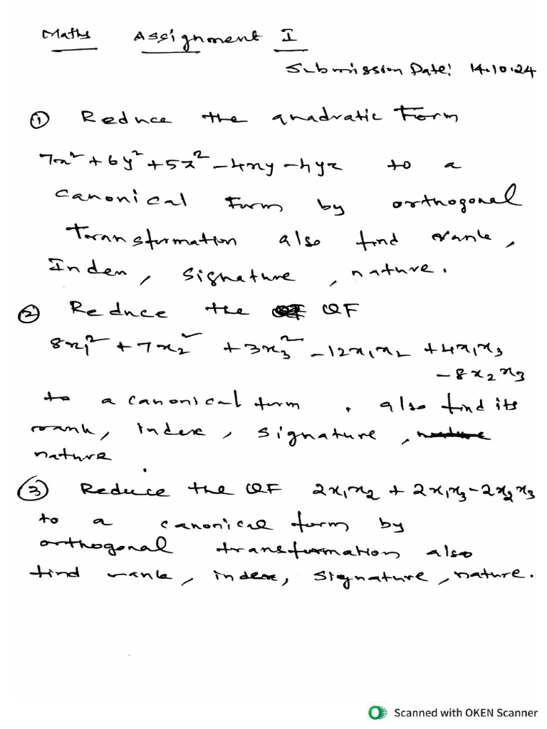 Maths Assignment 01 Pdf