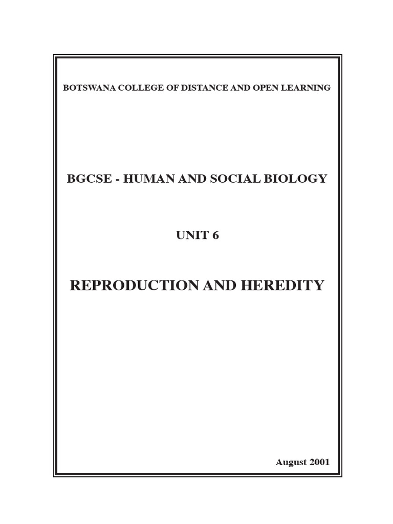 HUMAN___SOCIAL_BIOLOGY_-_UNIT_6_REPRO.new | PDF