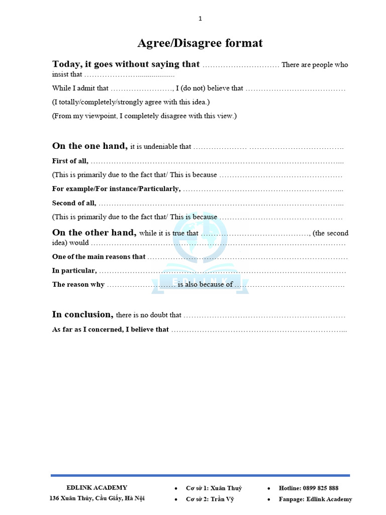 Agree Disagree | PDF