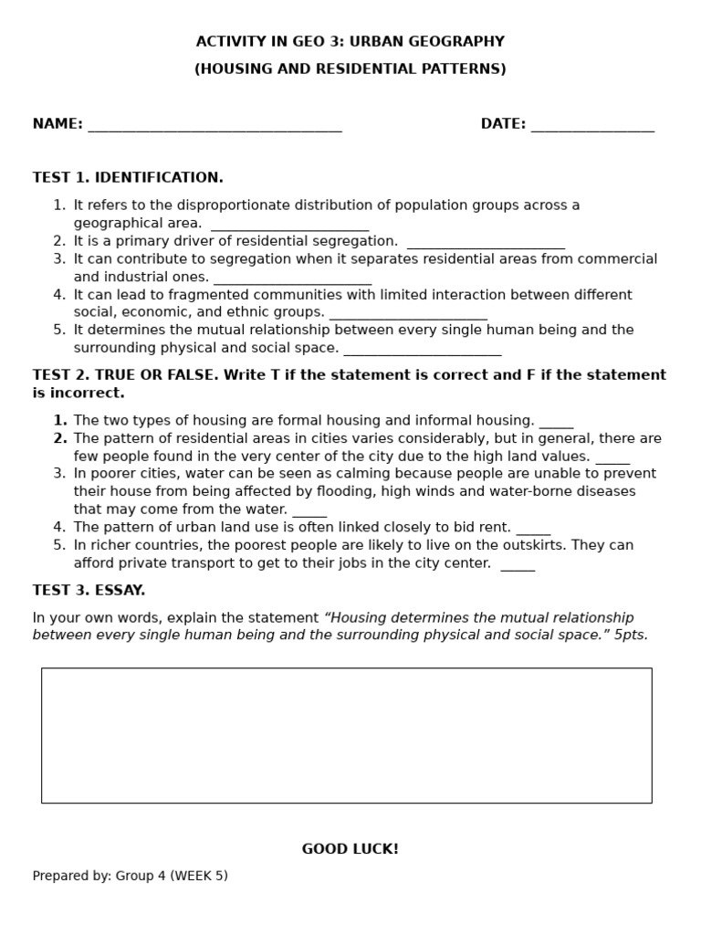 ACTIVITY IN GEO 3 | PDF