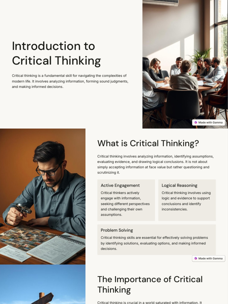 Introduction To Critical Thinking | PDF