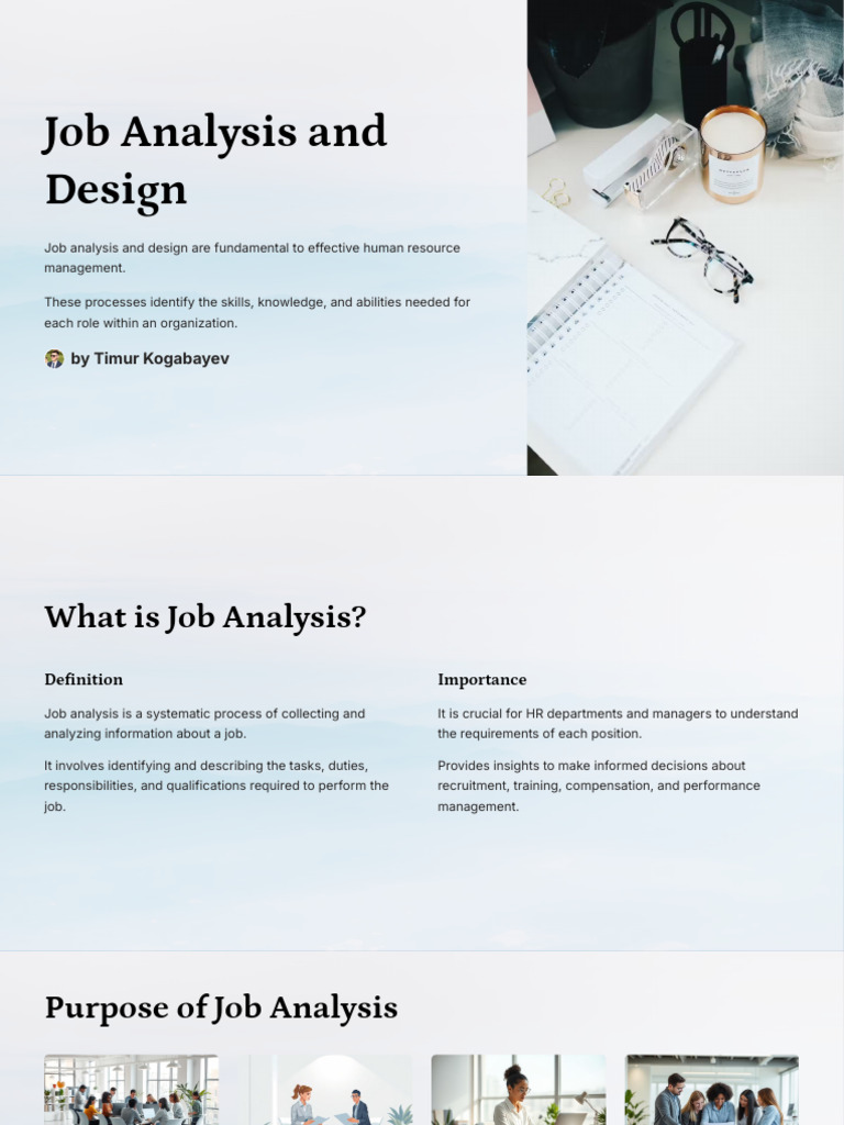 Effective Job Analysis and Design Guide | PDF | Human Factors And ...