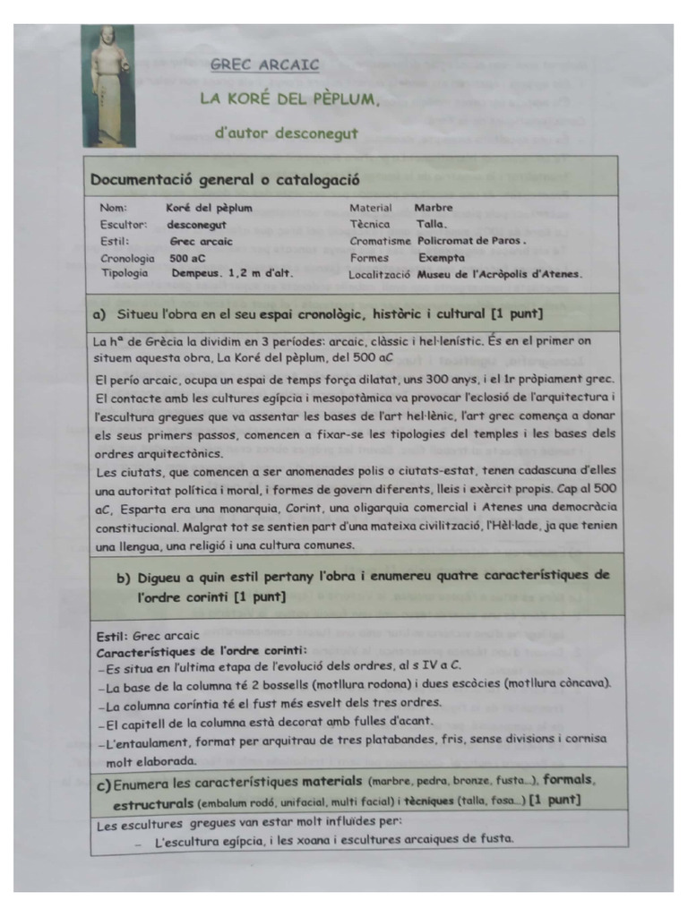 Koré del Pèplum | PDF