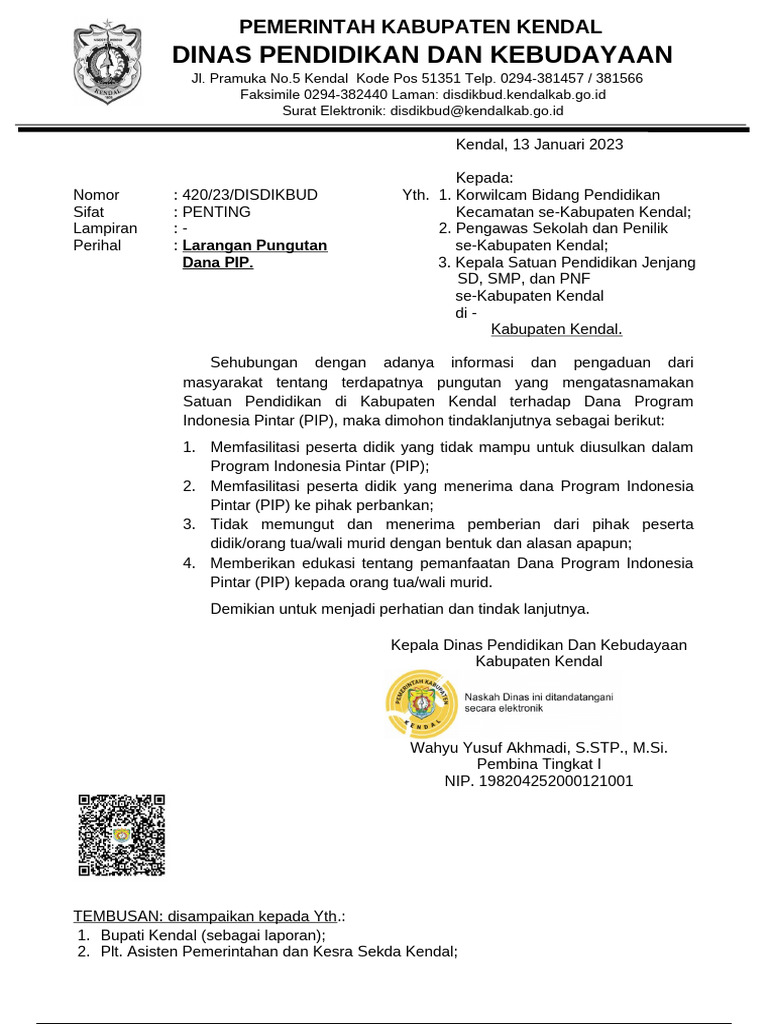 Larangan Pungutan Pip | PDF