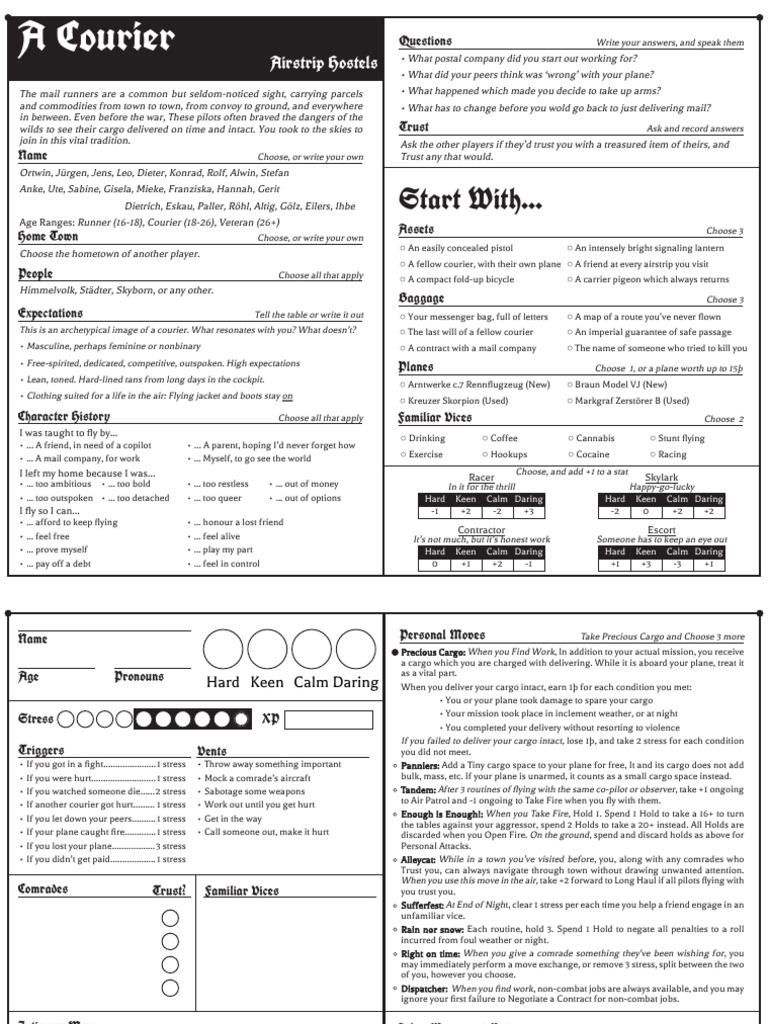 Courier Playbook Sheet 1.2.1f | PDF