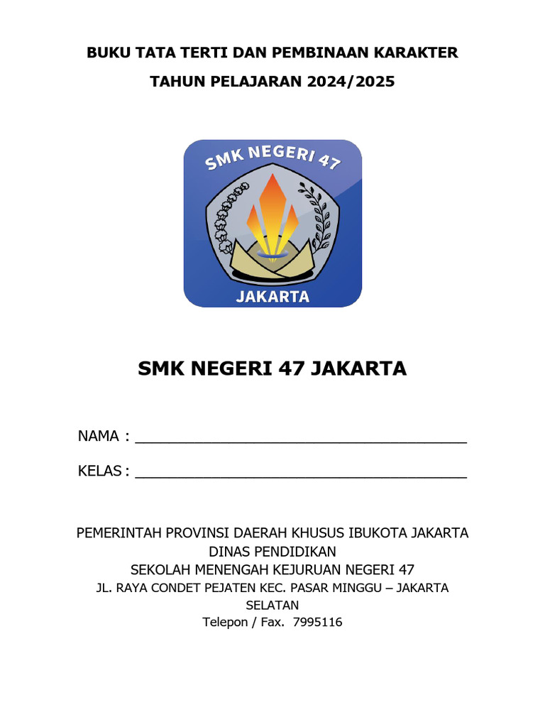 Buku Tata Terti Dan Pembinaan Karakter Fix Tahun 2024 | PDF