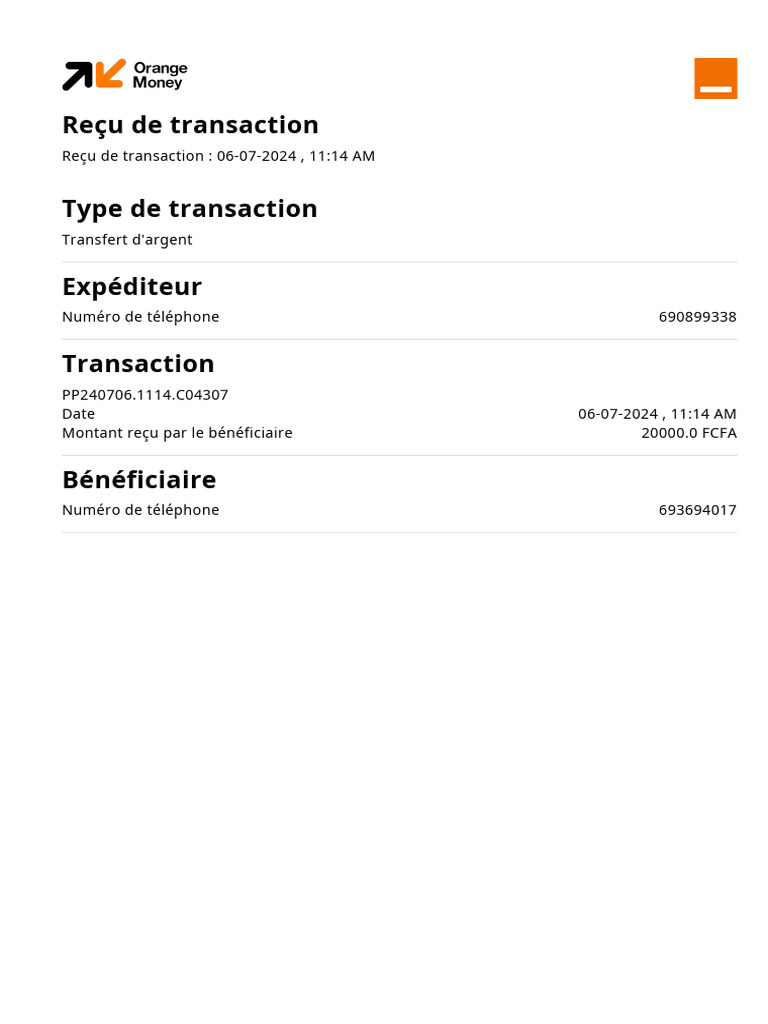 Transfert D'argent | PDF