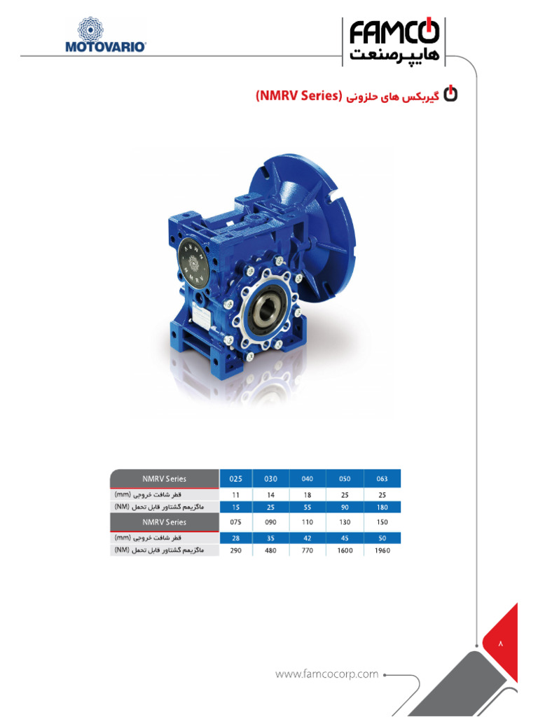 FAMCO-Motovario-NMRV Gearbox-Catalog | PDF