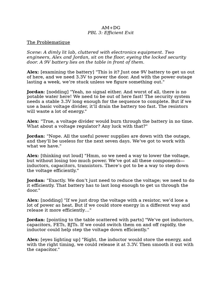 Elecs III PBL 3 Go Phase Problematique | PDF