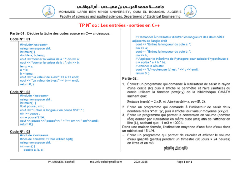 TP N°02 - Student | PDF