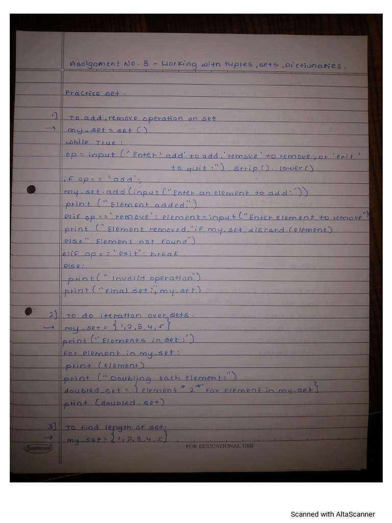 Python 3rd Assignment | PDF