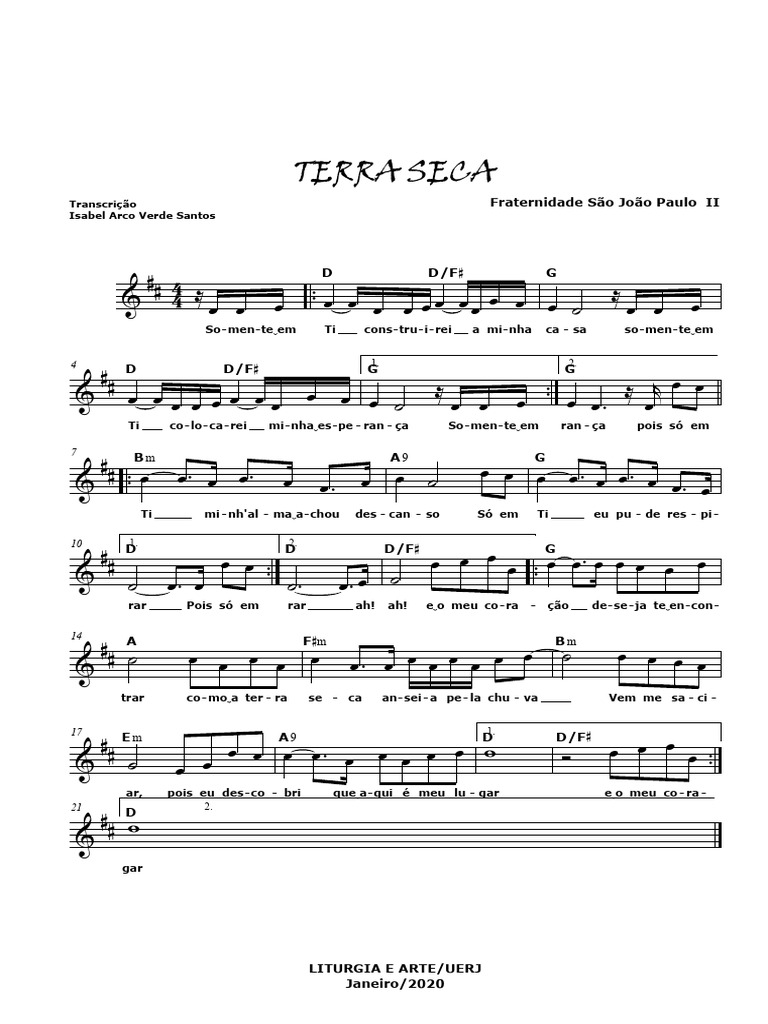 Terra Seca - Fraternidade São João Paulo II | PDF