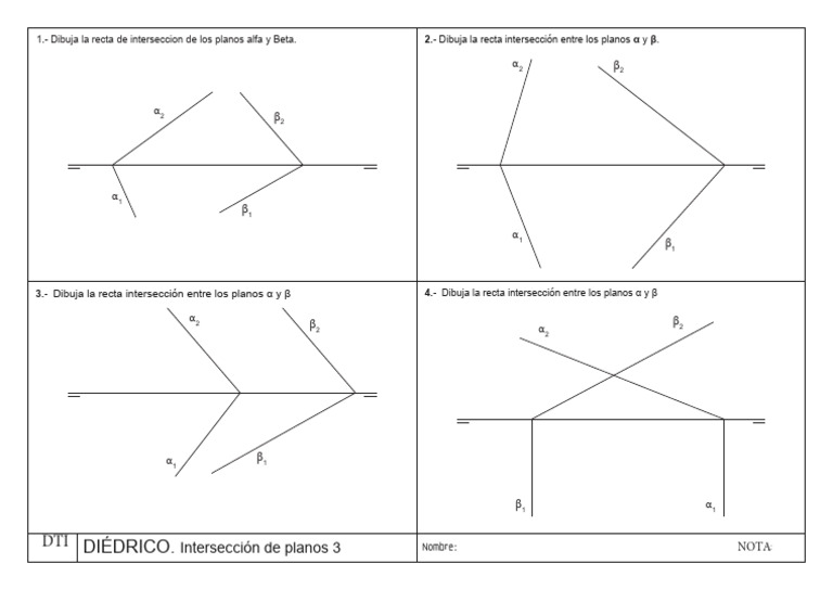 PB - Diedrico Intersecciones de Planos 3 DT I | PDF
