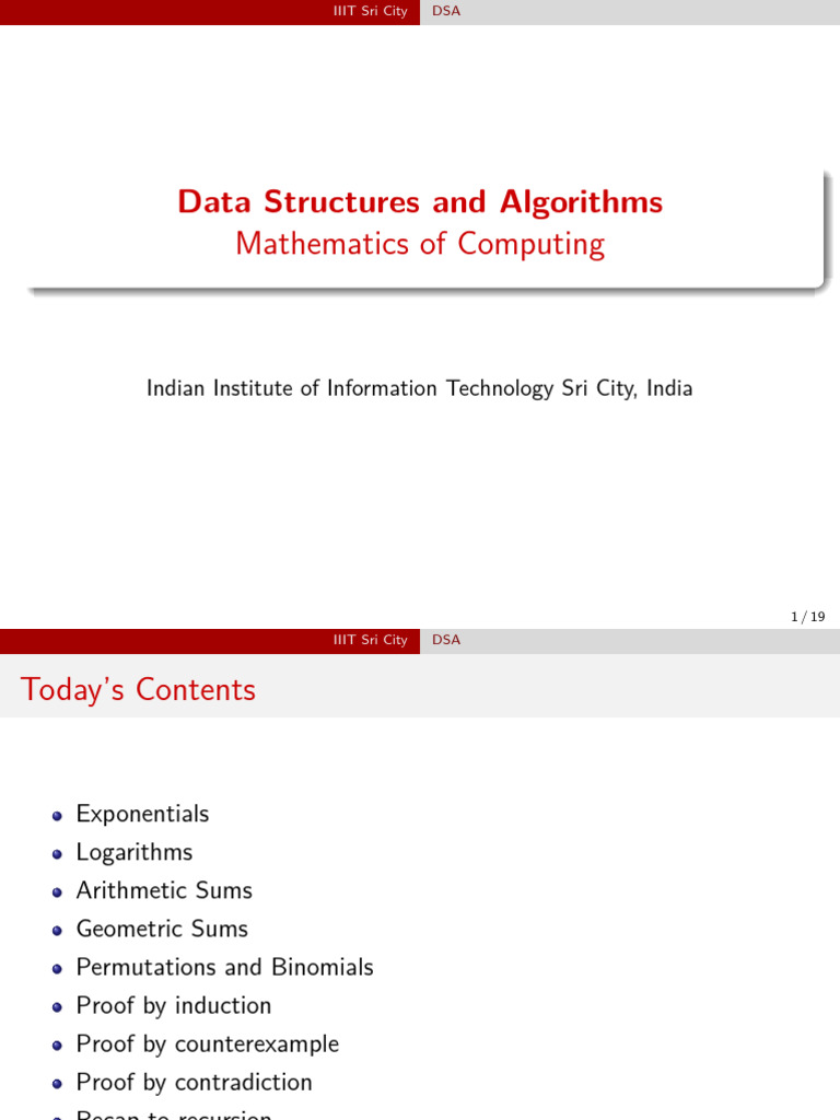 Mathematics Basics For Dsa | PDF