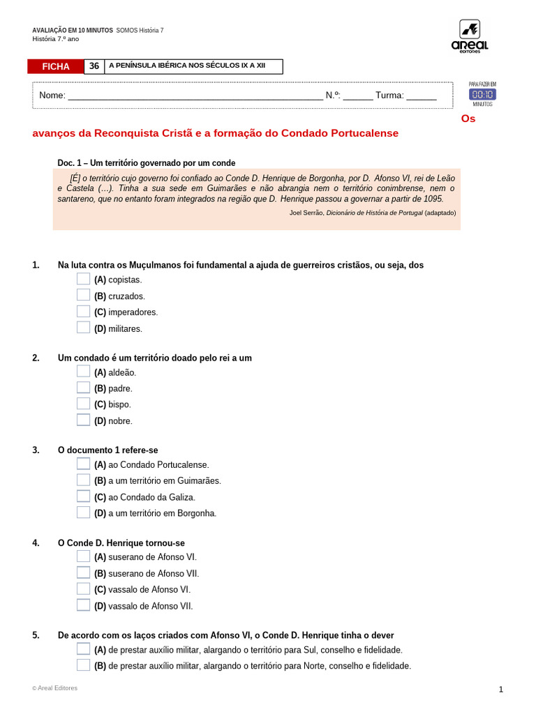 Ae sh7 Ficha Correcao Rapida 36 | PDF