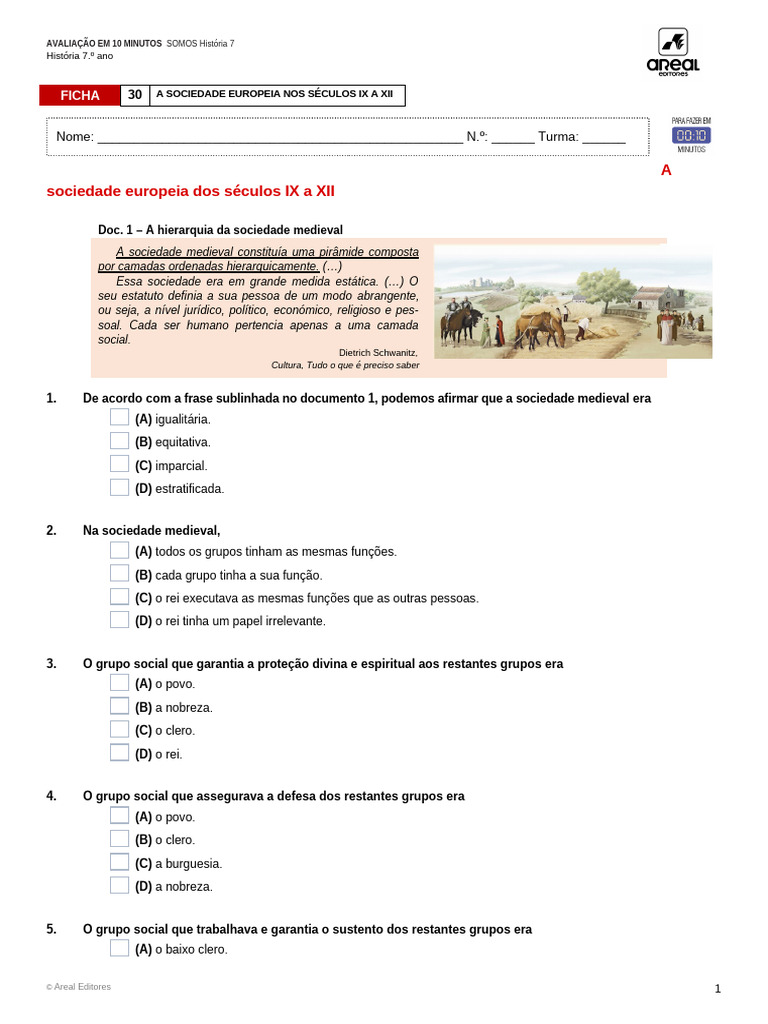 Ae sh7 Ficha Correcao Rapida 30 | PDF