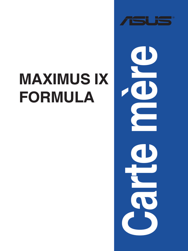 Asus Rog Maximus Ix Formula | PDF