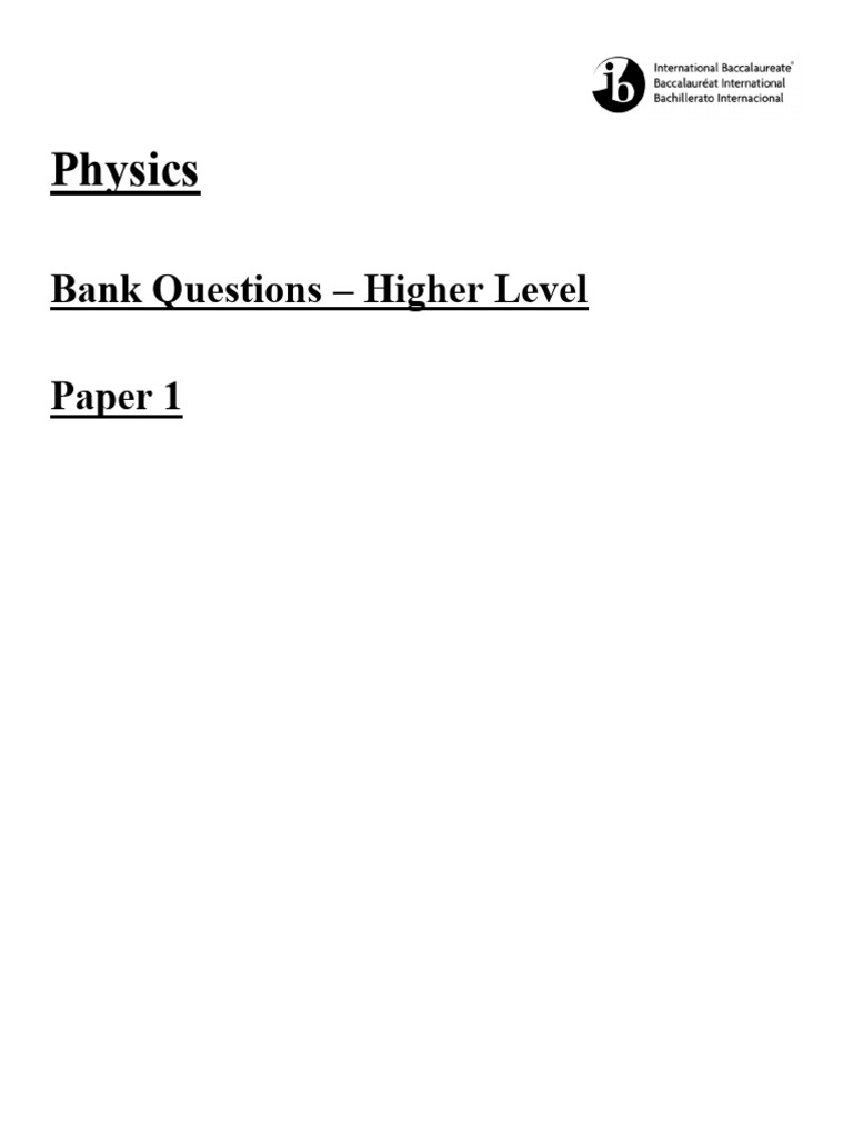 Past Paper Physics | PDF