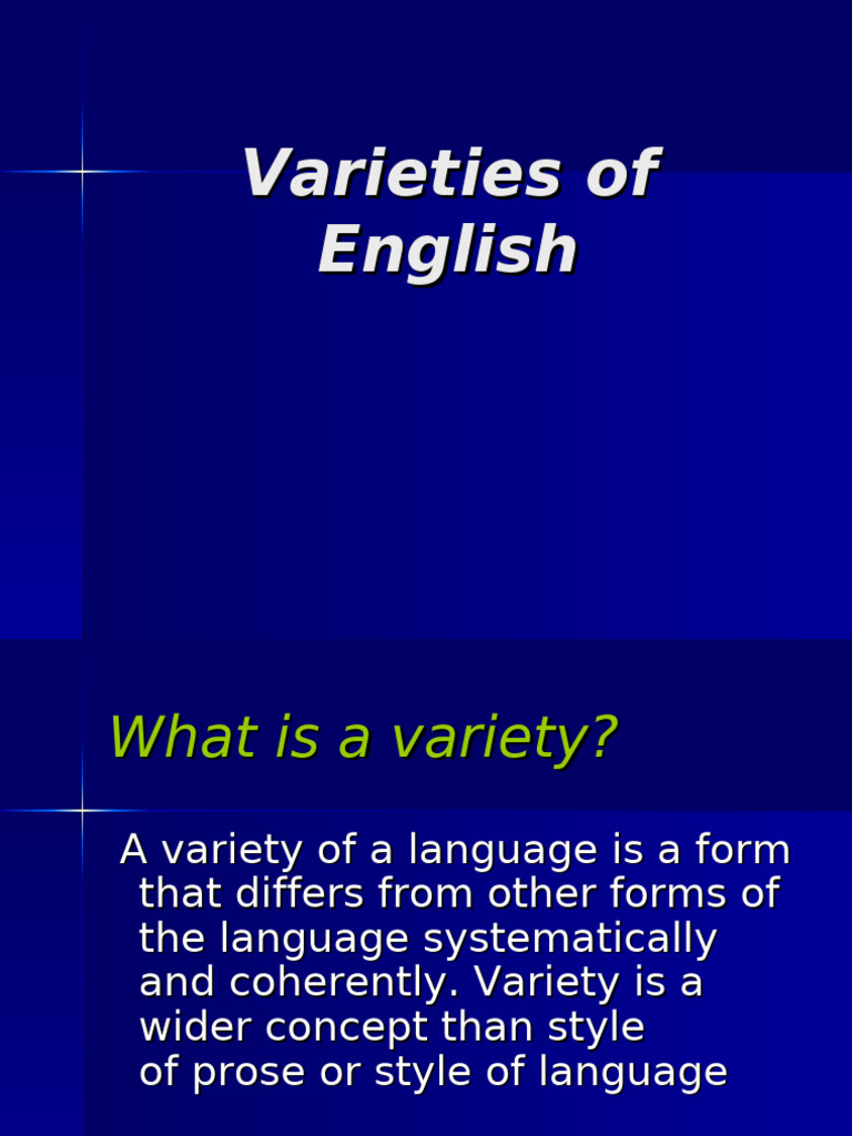 15 Varieties of English Language | PDF