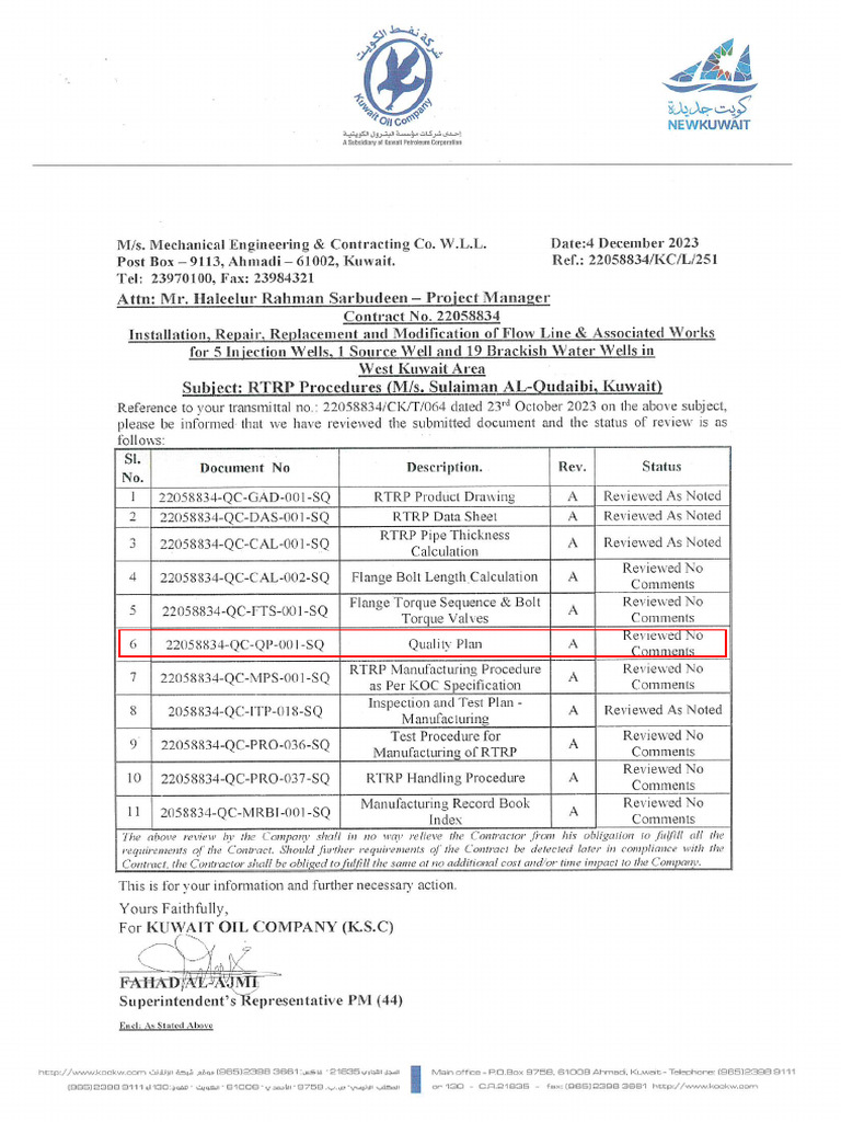 QC QP 001 SQ Ra | PDF