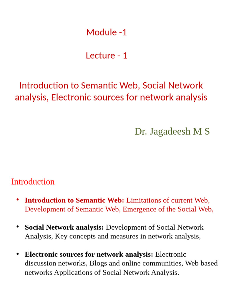 Module-1 Lecture-1 | PDF