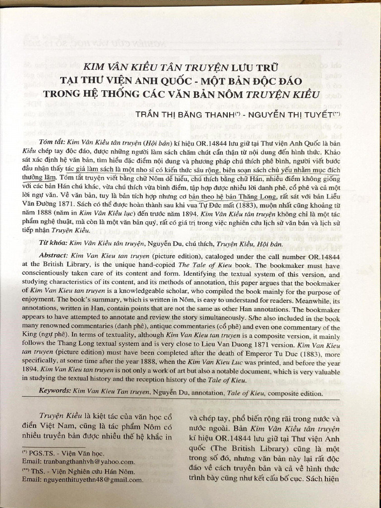 Nguyen Thi Tuyet Tran Thi Bang Thanh 1 | PDF