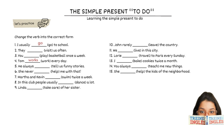 THE SIMPLE PRESENT ''TO DO'' (hm 01) | PDF